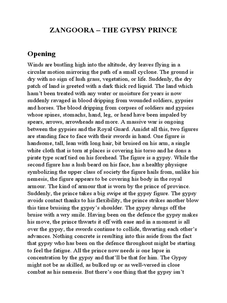 Zangoora: The Gypsy Prince Saga | PDF | Thought | Mind