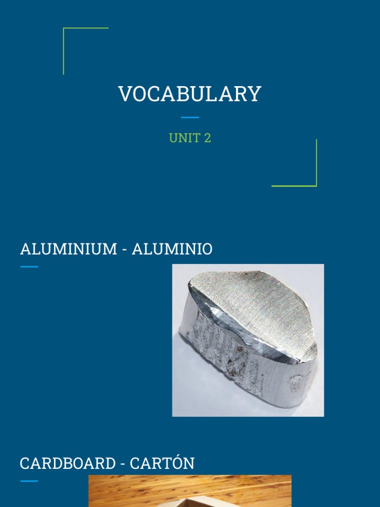 Vocabulary Unit 2 2º ESO | PDF