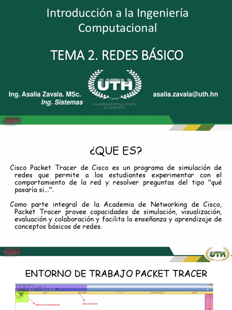 TEMA 2. Presentacion Redes P Acket Tracer V3 | PDF | Dirección IP | Red de computadoras