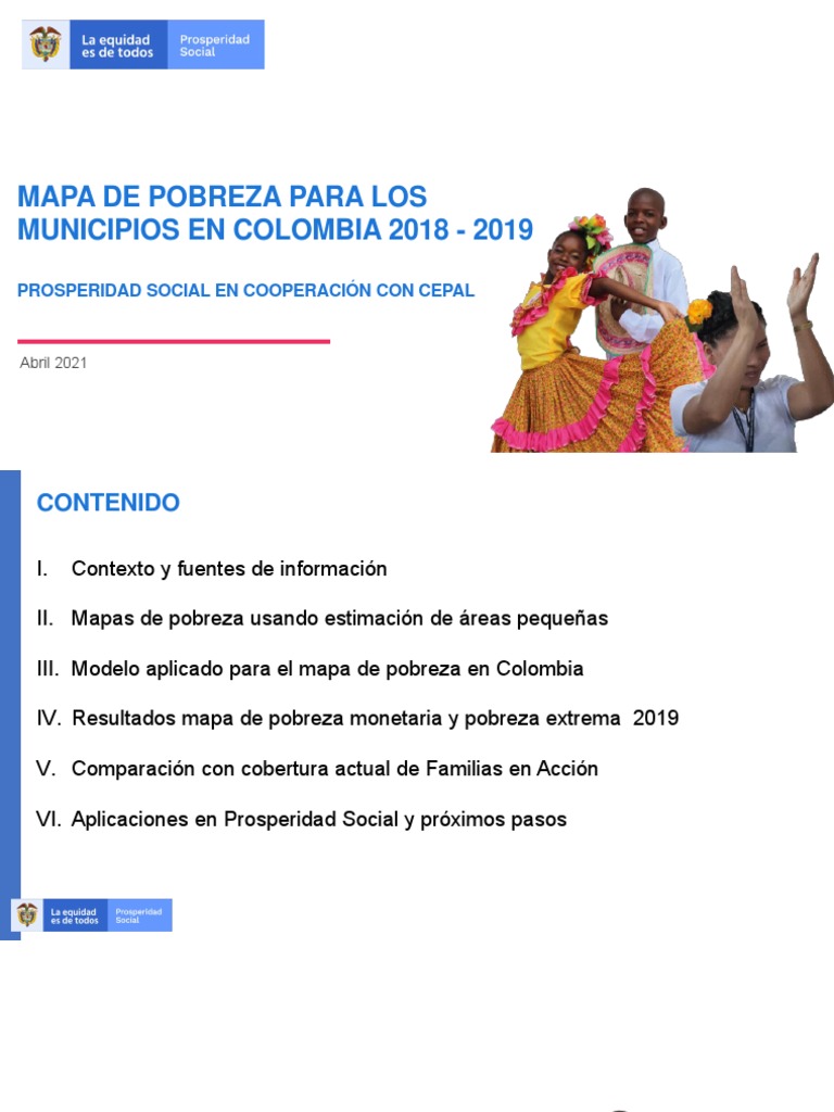 Departamento para La Prosperidad Social - Mapa de Pobreza para Los ...