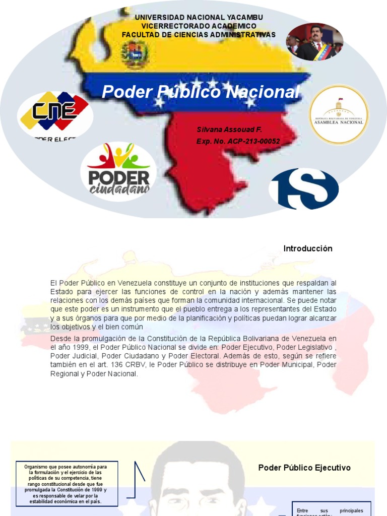 Poder Publico Nacional | PDF | Legislador | Instituciones sociales