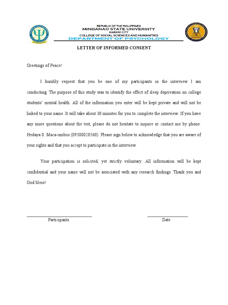 Letter of Informed Consent | PDF