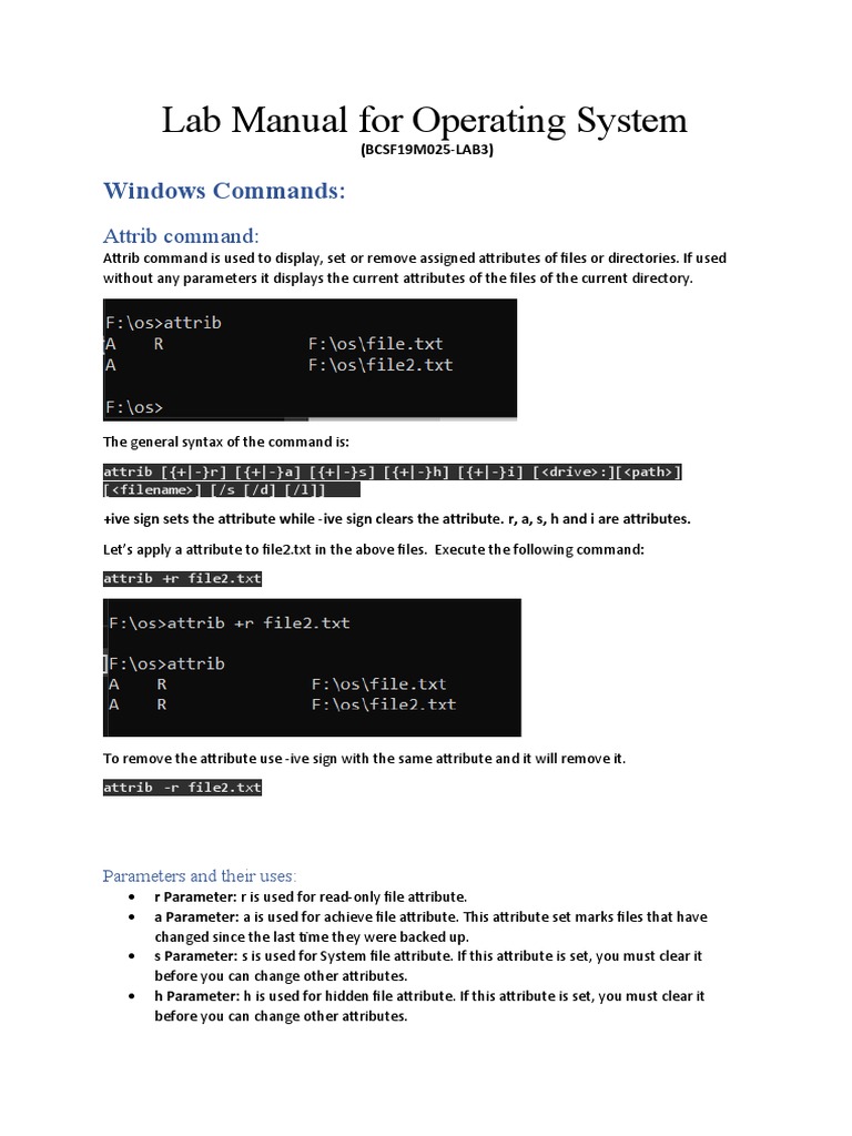 OS Lab Manual | PDF | Computer File | Directory (Computing)