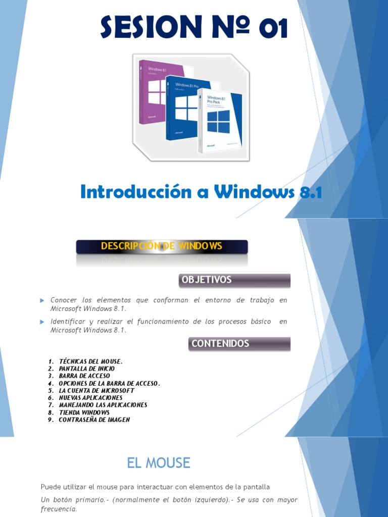Introducción A Windows 8.1-Sesión 01 - Revision de Objetivos | Descargar gratis PDF | Microsoft ...