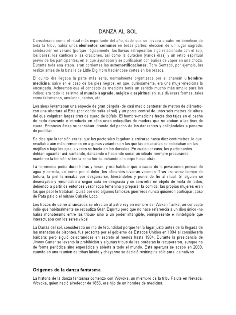 Danza Al Sol | PDF | Bailes