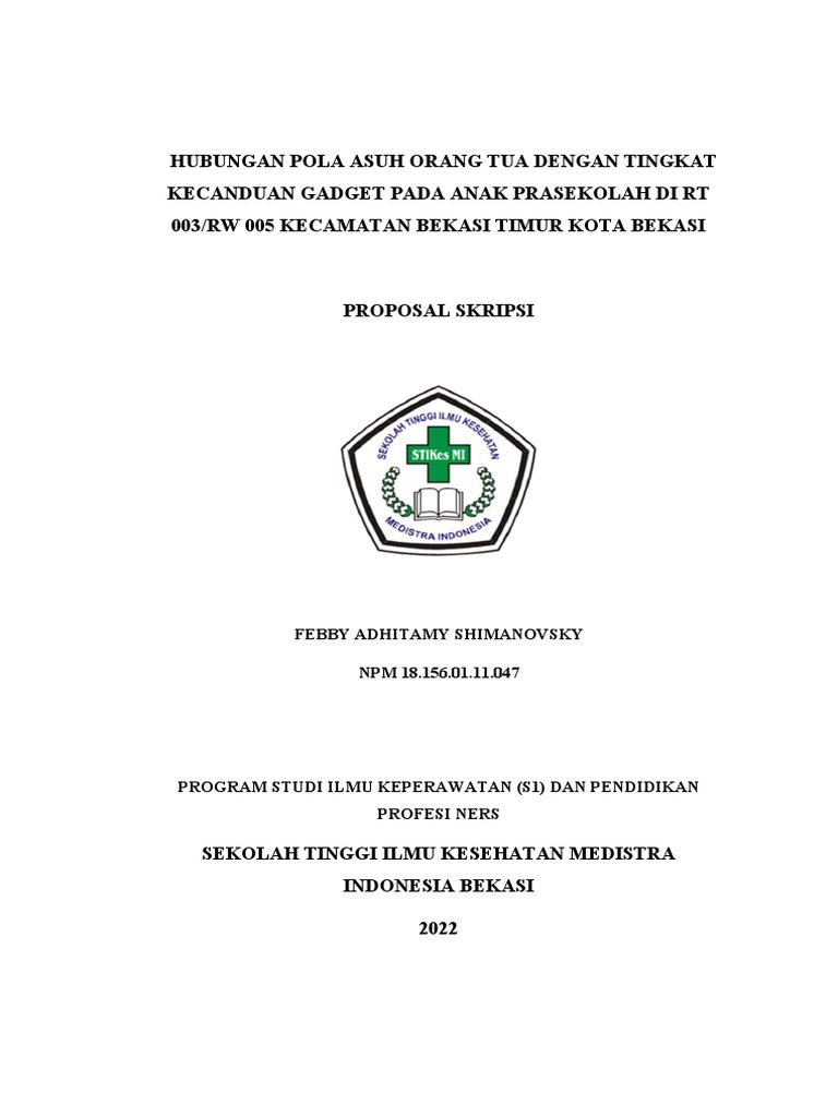 Proposal Skripsi Bab 1-3 - Febby FIX | PDF