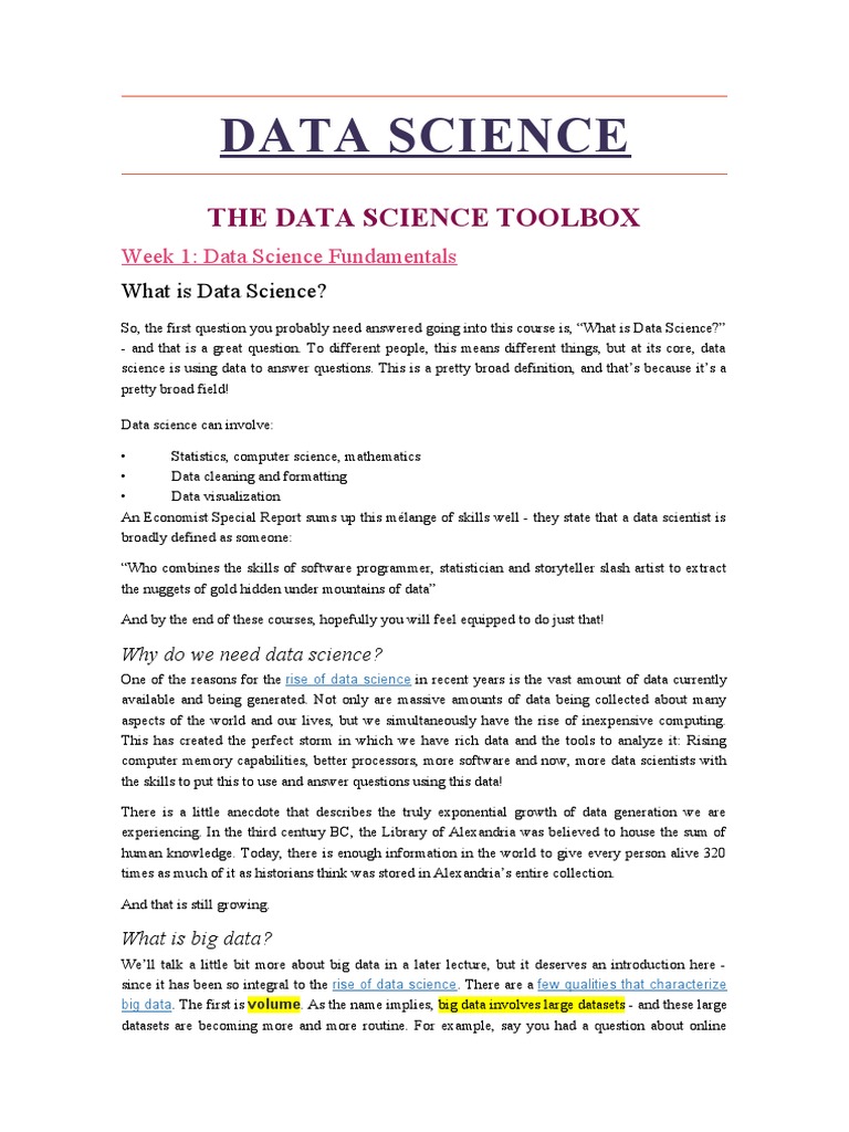Data Science | Download Free PDF | Data Science | Data