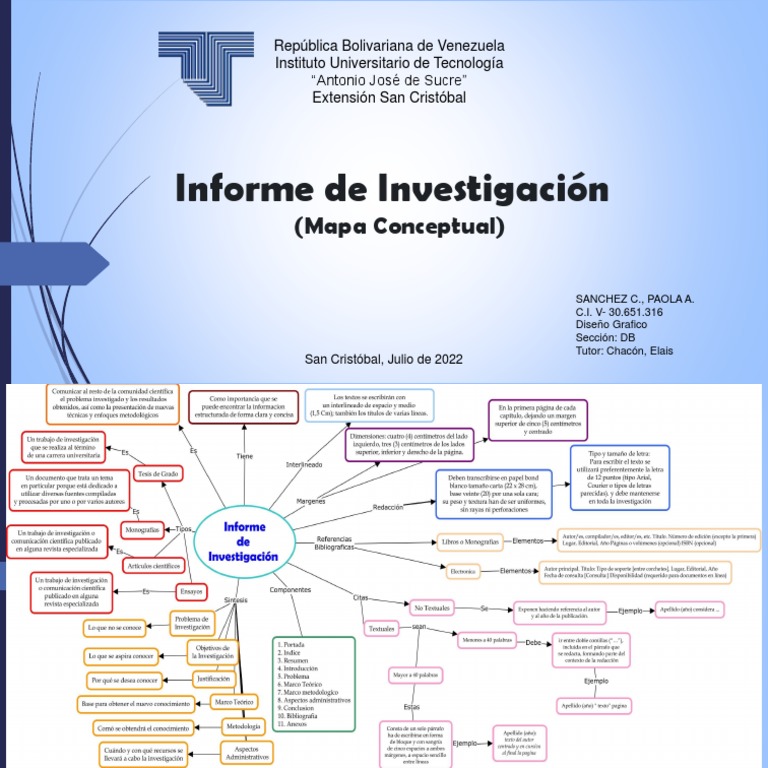 MAPA CONCEPTUAL Informe de Investigacion | PDF