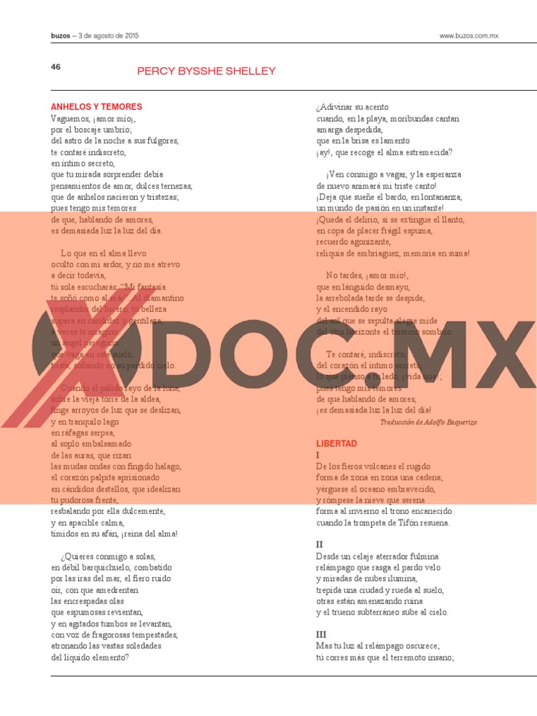 Xdoc - MX Percy Bysshe Shelley | PDF