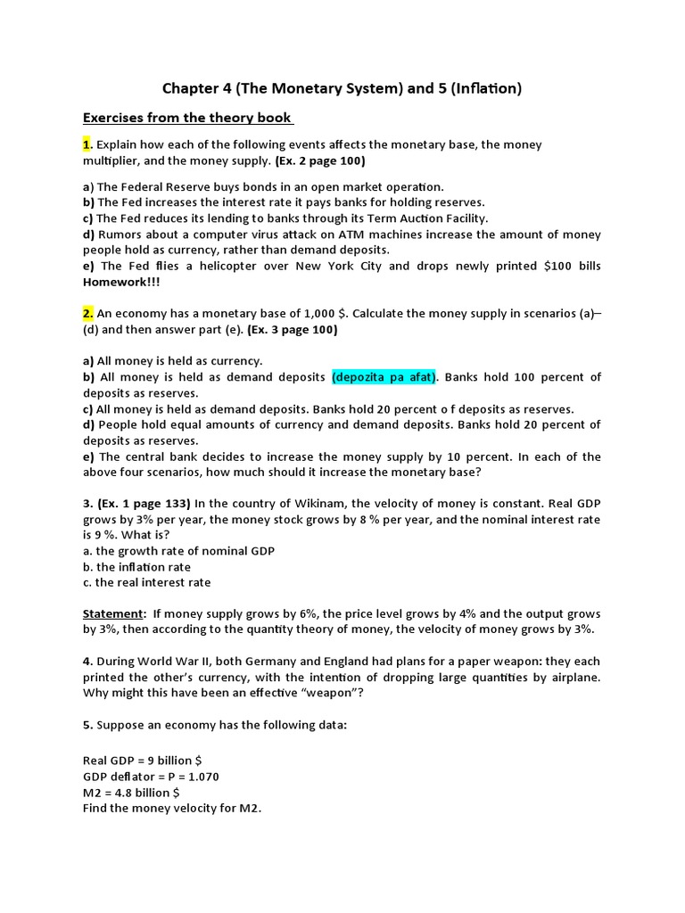 Chapter 4 and 5 - For Students | Download Free PDF | Money Supply | Interest