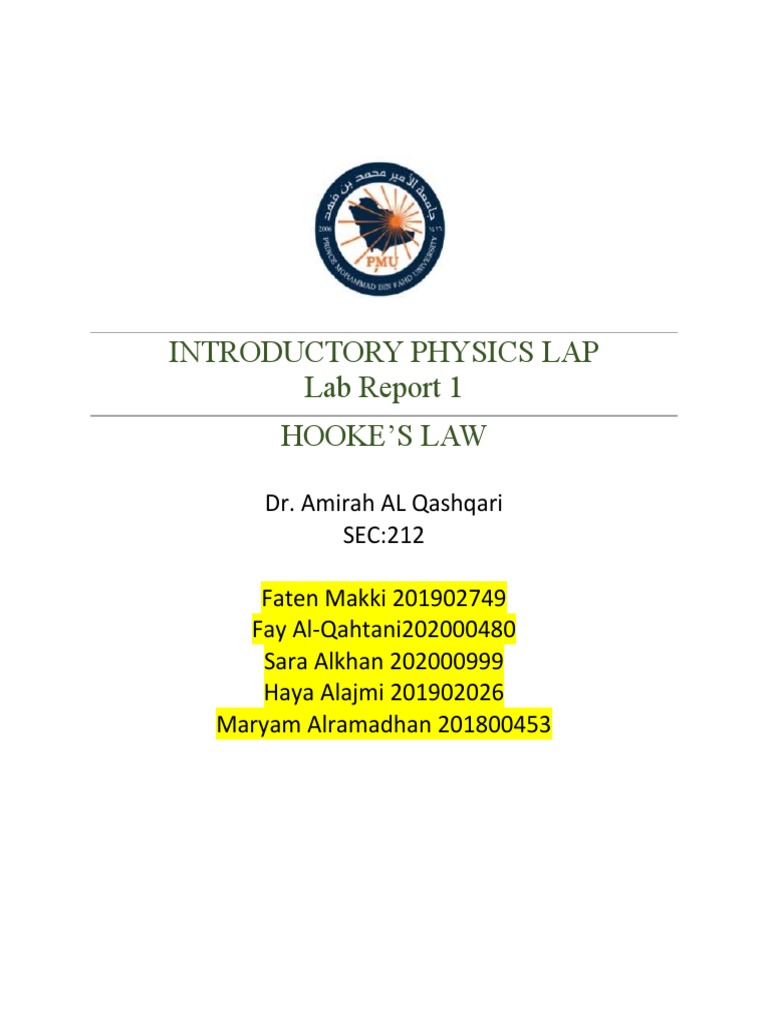 Report 1 Physics Lap | PDF