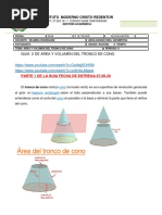 Área y Volumen de Tronco de Cono o Cono Truncado | PDF