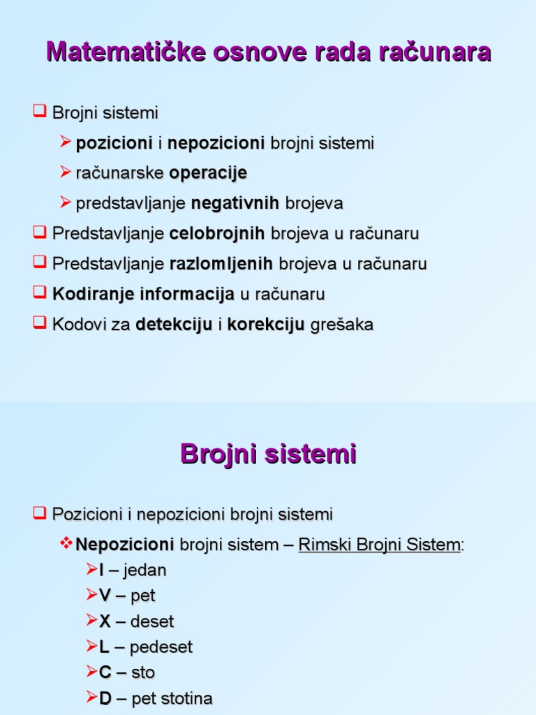 Matematicke Osnove | PDF