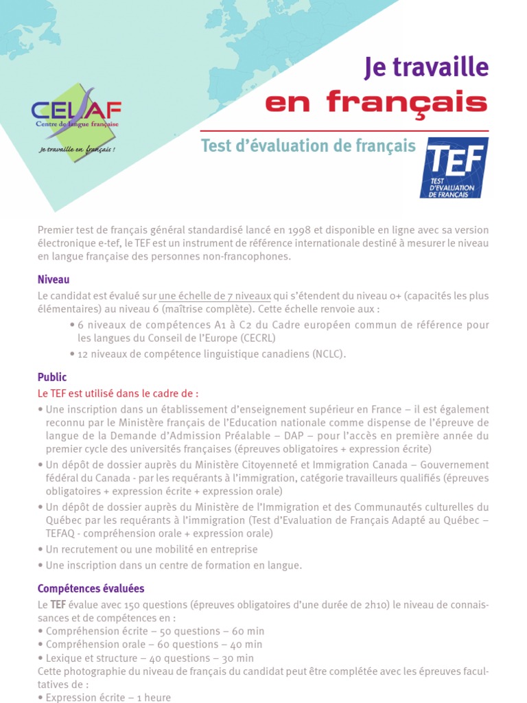 Test D'évaluation de Français | PDF | Langues