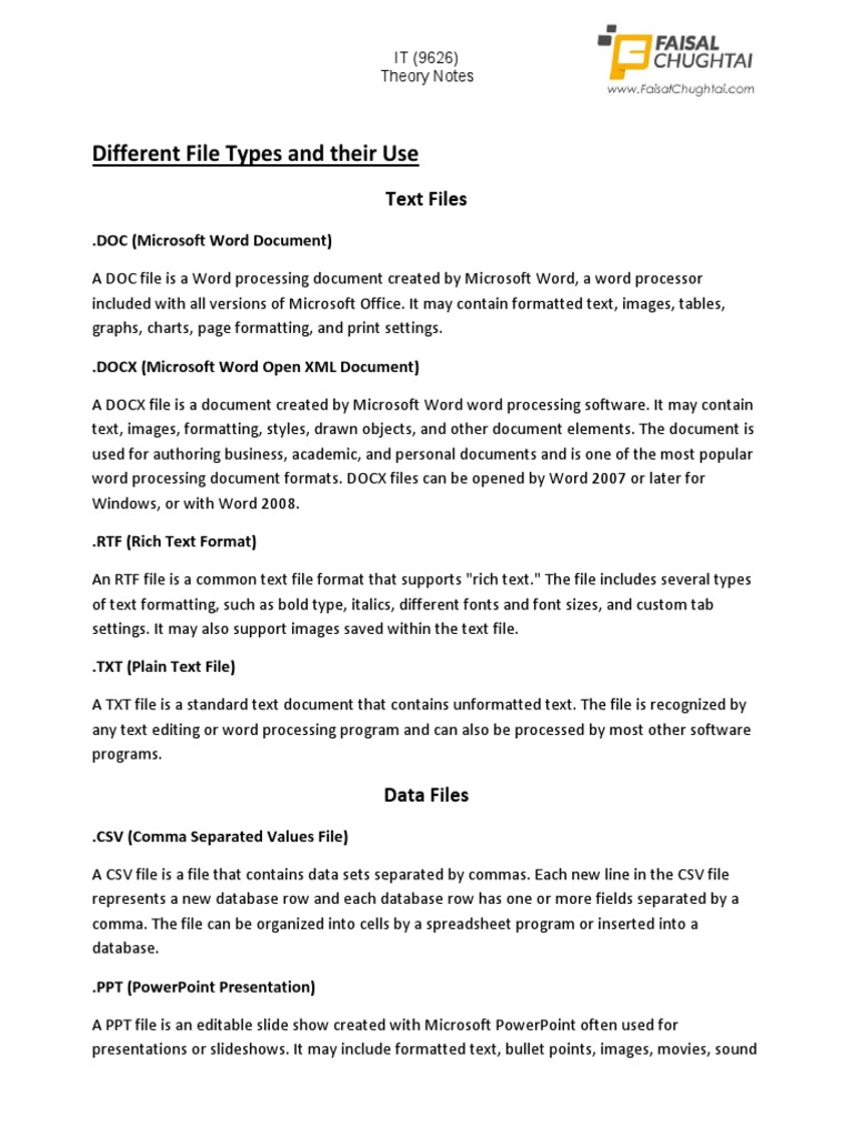Different File Types and iGil78X | PDF | Microsoft Access | Microsoft Word