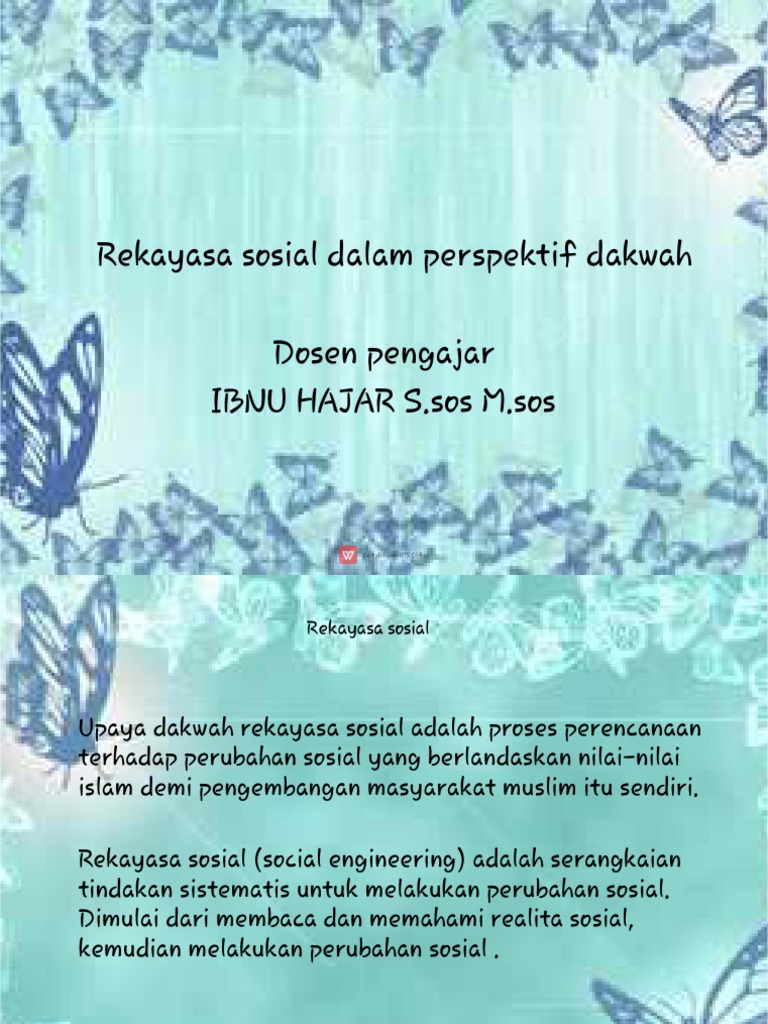 Rekayasa Sosial Dalam Perspektif Dakwah | PDF