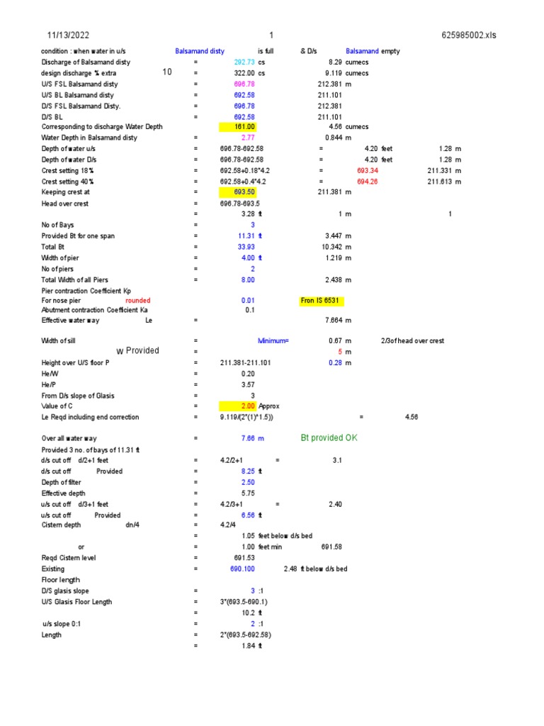 Cross Regulator at Balsamand RD 105000 | PDF | Continuum Mechanics ...