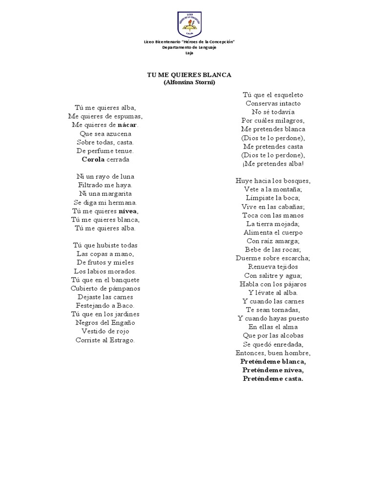 Tú Me Quieres Blanca Pdf
