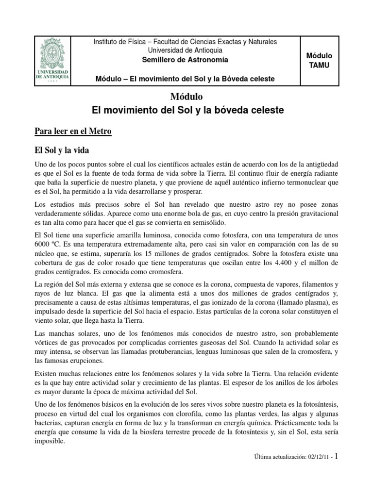 El Movimiento Del Sol y La Bóveda Celeste | PDF | Dom | Tierra