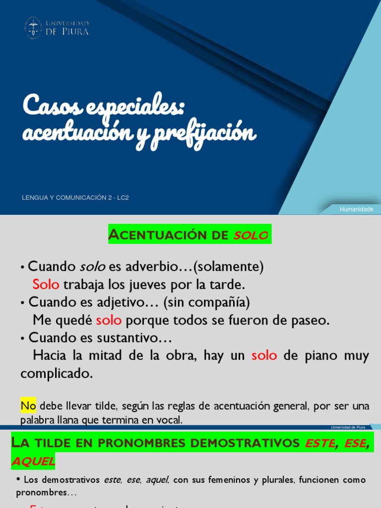 Reglas de Acentuación y Prefijación | PDF | Unidades Semánticas ...