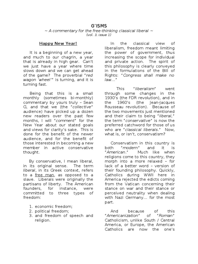 Conservative Journal 1 | PDF | Conservatism | Liberalism