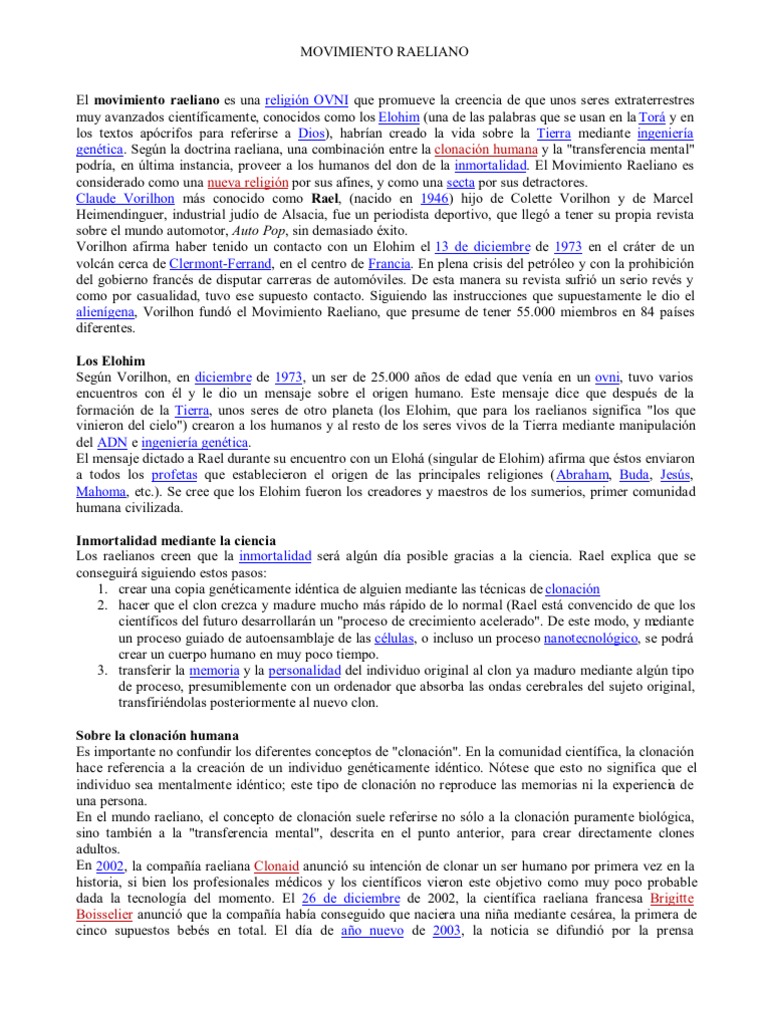 Raelianos | PDF