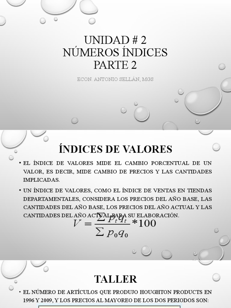 Números Índices | PDF | Índice de precios al consumidor | Precios