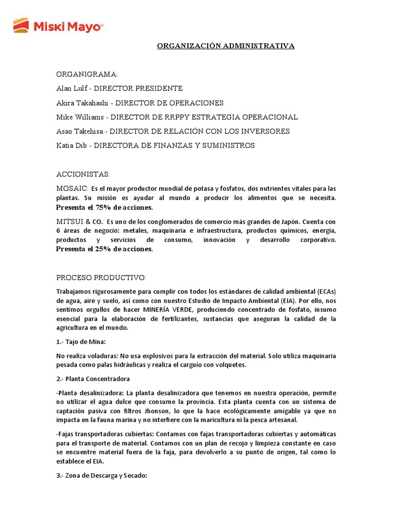 Miski Mayo | PDF | Minería | Agua