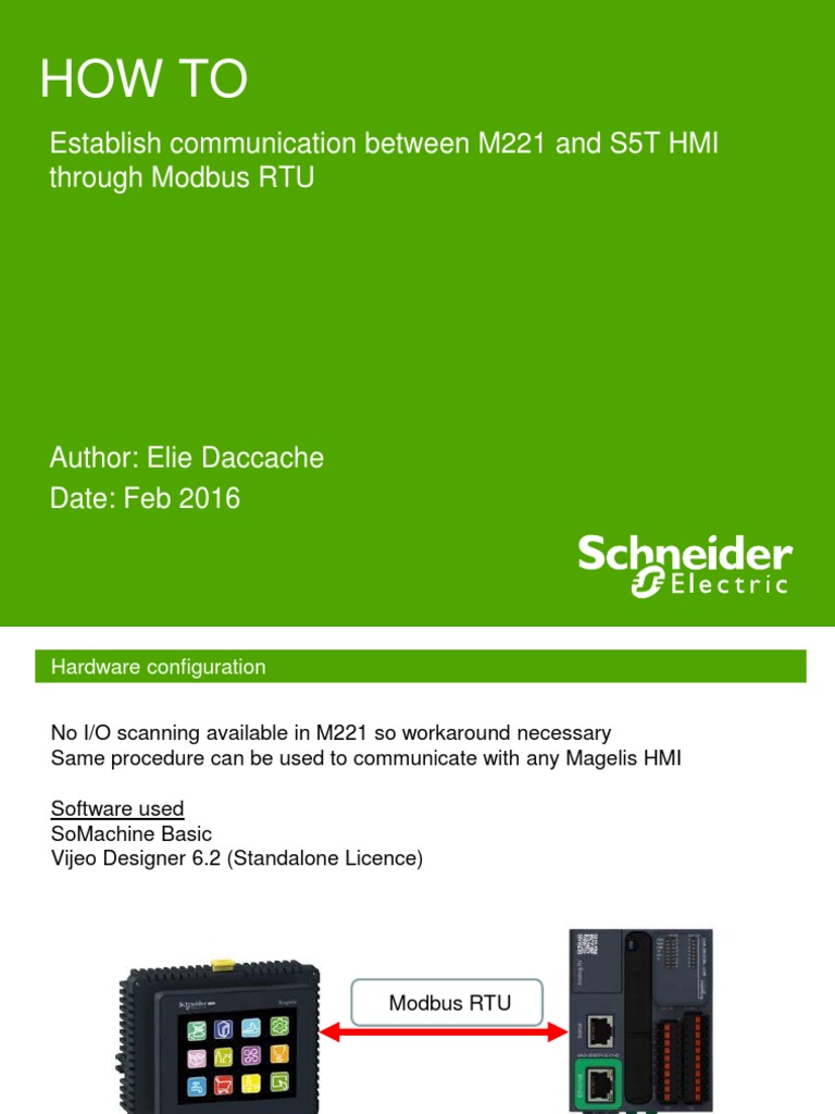Communicate M221 and S5T ModbusRTU | PDF
