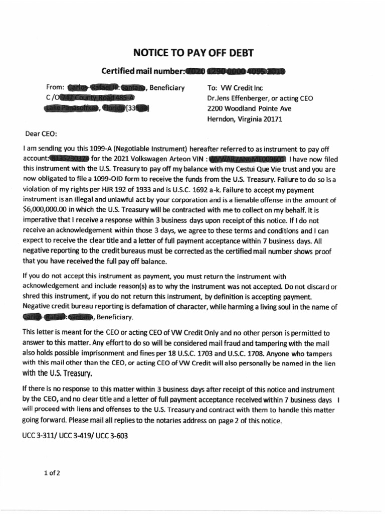 1099-A Cover Letter (Example) | PDF