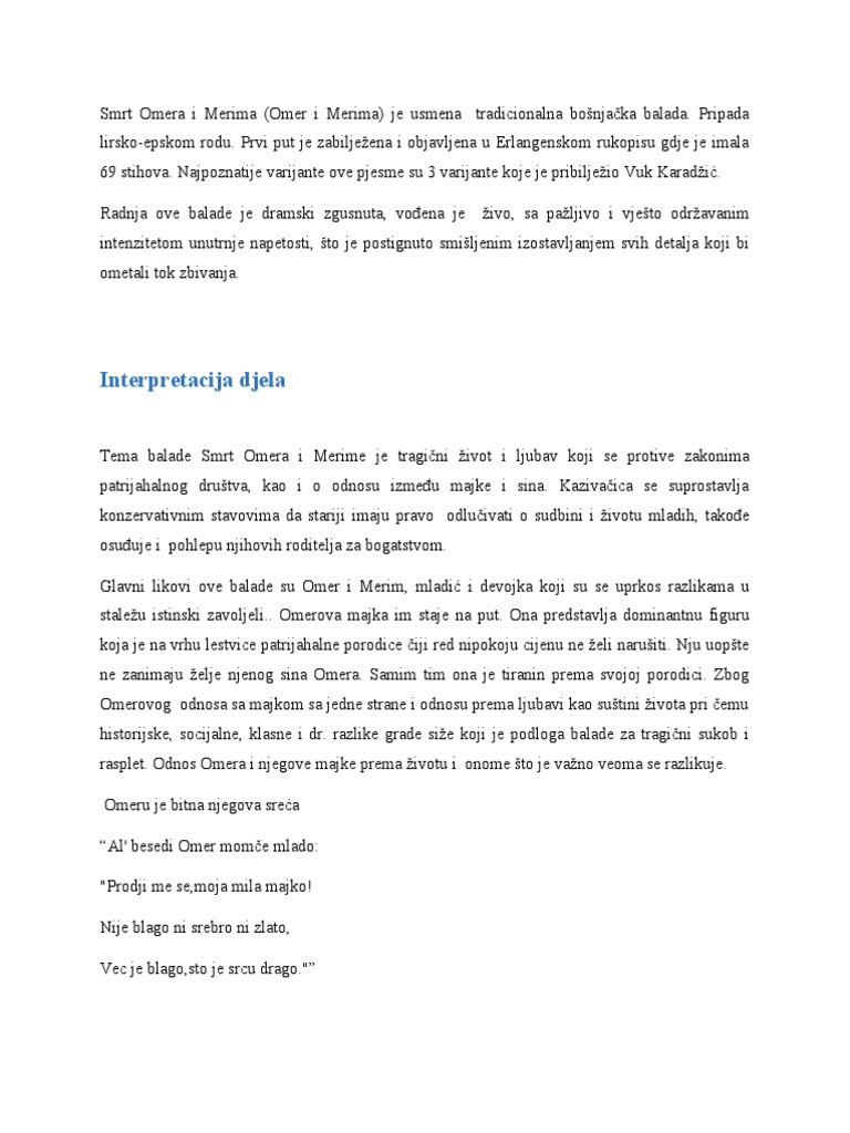Interpretacija Djela | PDF