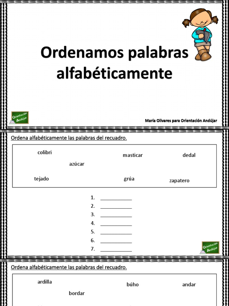 Ordenar Alfabeticamente | PDF