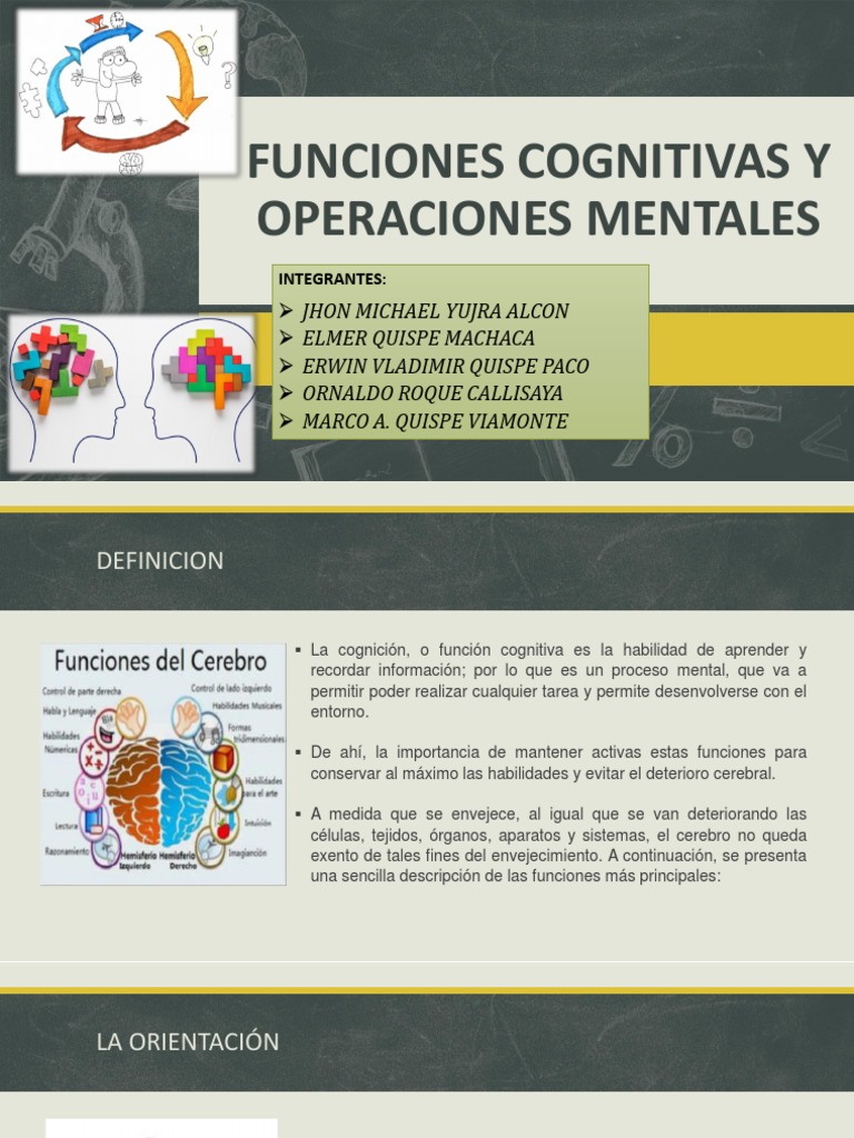 Funciones Cognitivas - Operaciones Mentales | PDF | Memoria | Atención