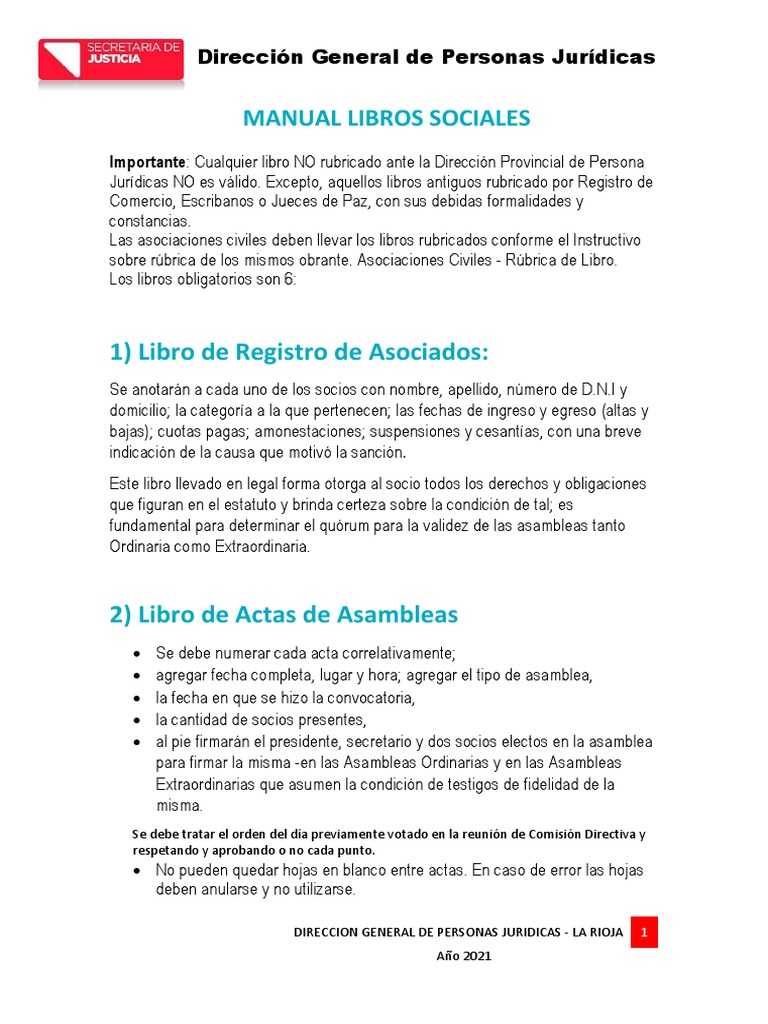 Manual de Libros Sociales para Asociaciones | PDF | Gobierno