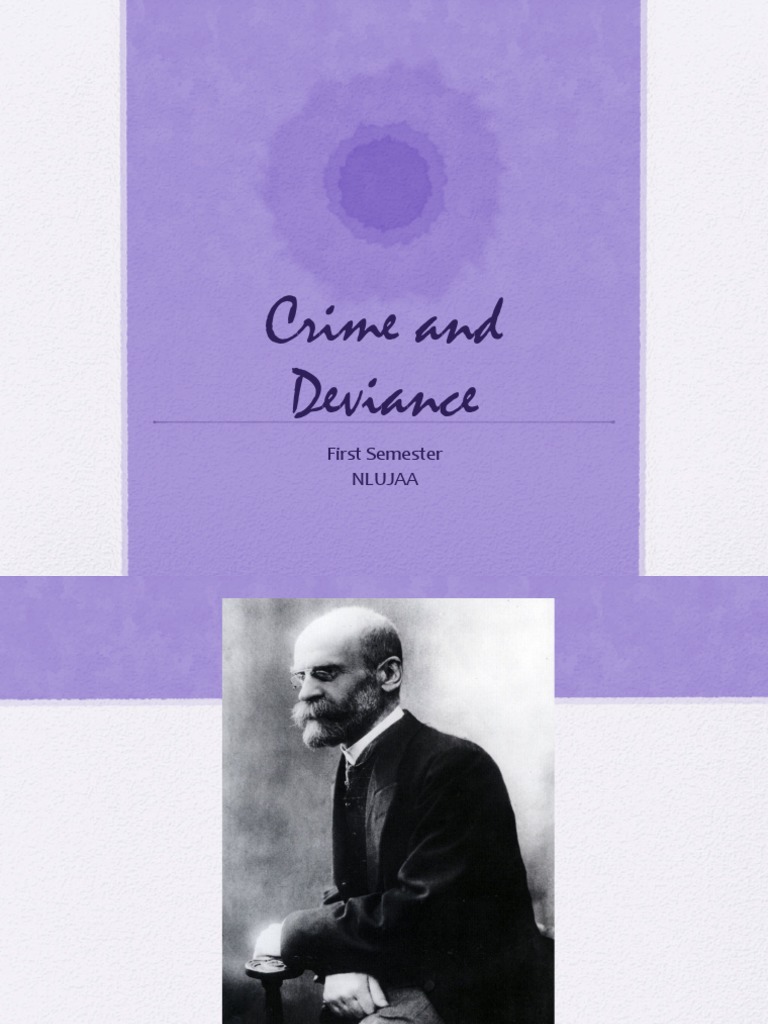 Crime and Deviance: Durkheim's Sociological Perspective | PDF | Émile ...