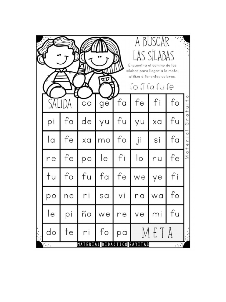 Llega A La Meta Con La Letra F | PDF