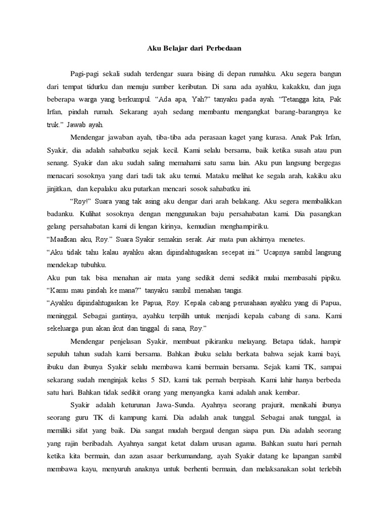 Aku Belajar Dari Perbedaan | PDF