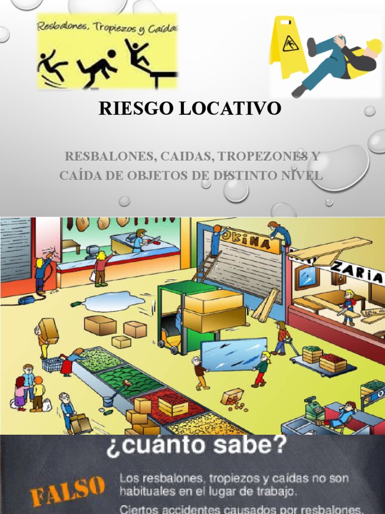 Prevencion de Caidas, Resbalones, Tropezones | PDF