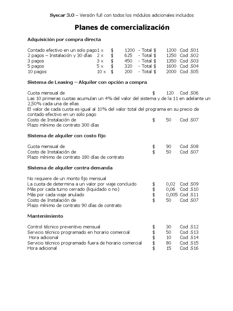 Syscar Comercialización | PDF | Gasolina