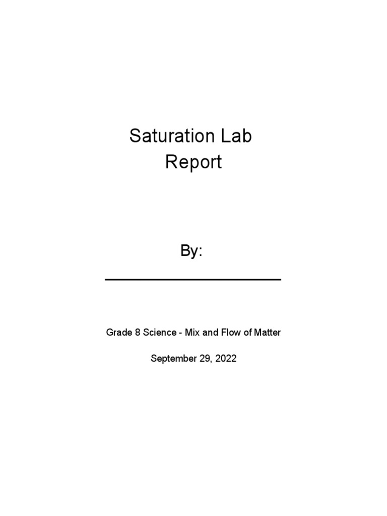Science Report Example | PDF | Solubility | Concentration