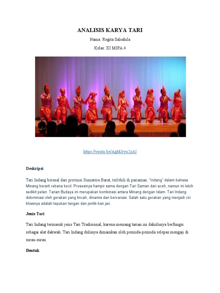 Analisis Karya Tari Indang | PDF