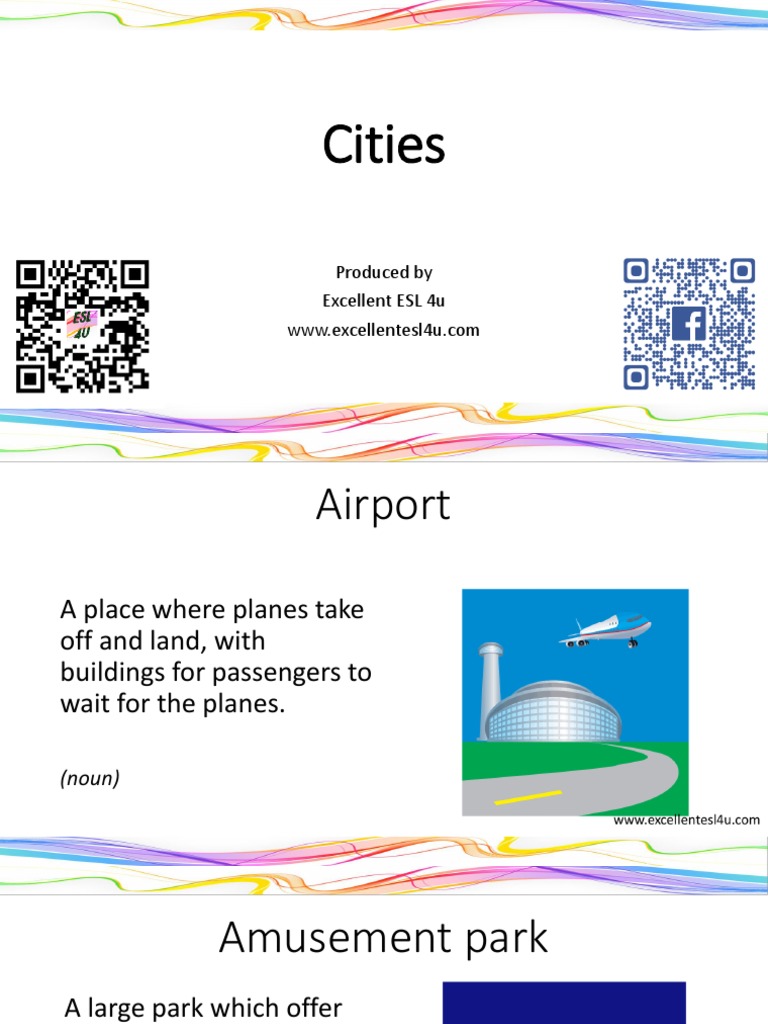Flashcards Cities | PDF | Road | Building