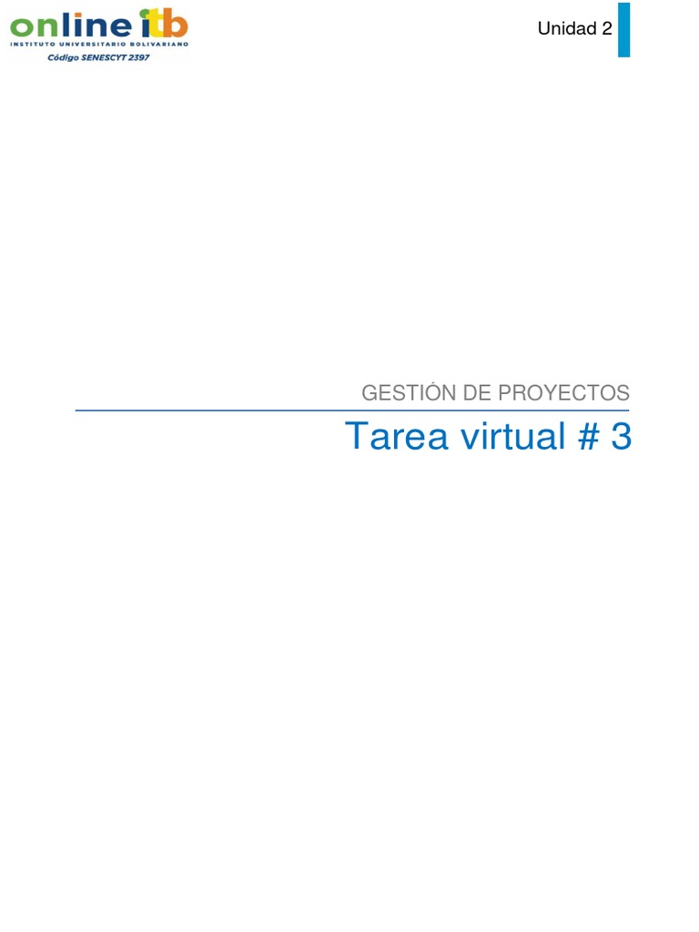 ITB Orientaciones para La Tarea Virtual # 3 | PDF | Negocios | Informática