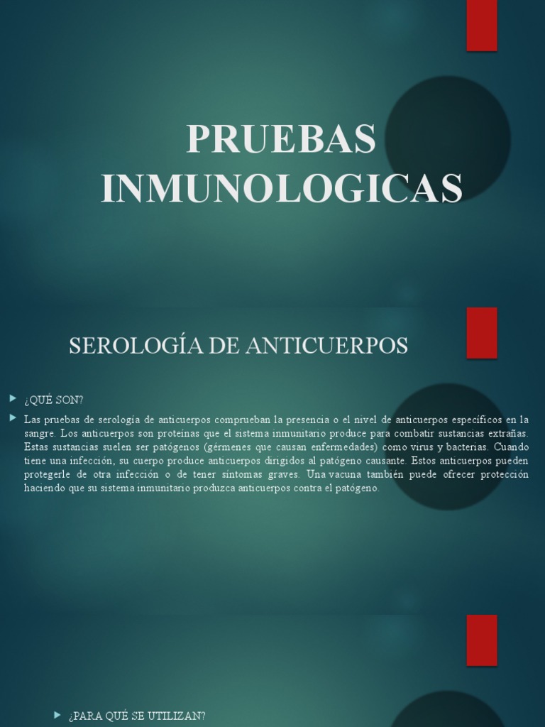 Pruebas Inmunologicas | PDF | Sistema inmune | Anticuerpo