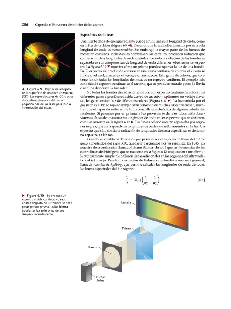Espectro de Lineas - Modelo de Bohr | PDF