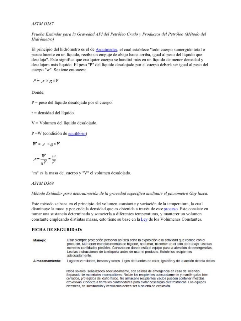 Astm D287 | PDF | Densidad | Líquidos