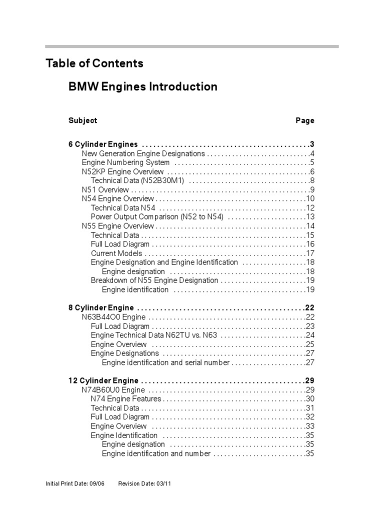 03 - BMW Engines Introduction | PDF | Engines | Internal Combustion Engine