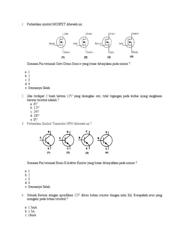 Perhatikan Symbol MOSFET Dibawah Ini | PDF