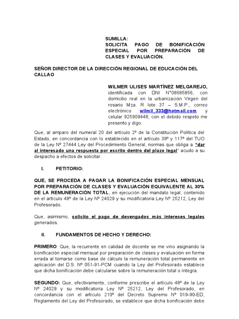 Solicitud 30% - Wumm | PDF | Derecho laboral | Salario