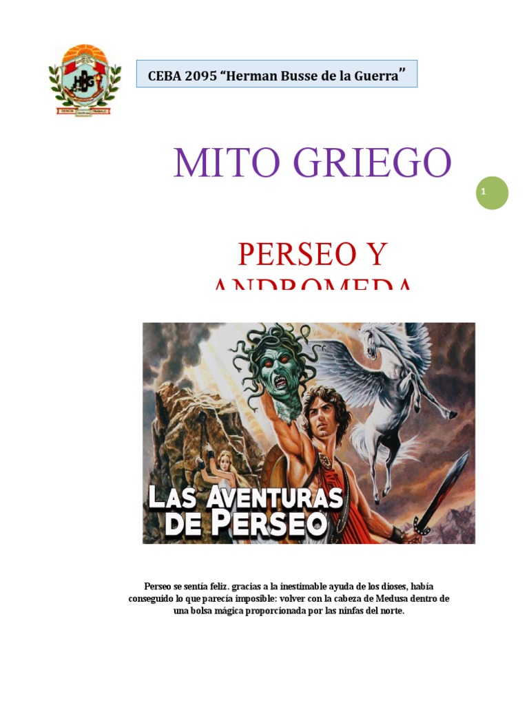 Mitos de Perseo y Andrómeda | PDF | Medusa | Mitología